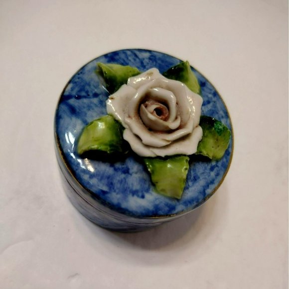 Vintage | Accents | Vintage German Porcelain Trinket Box With Applied ...